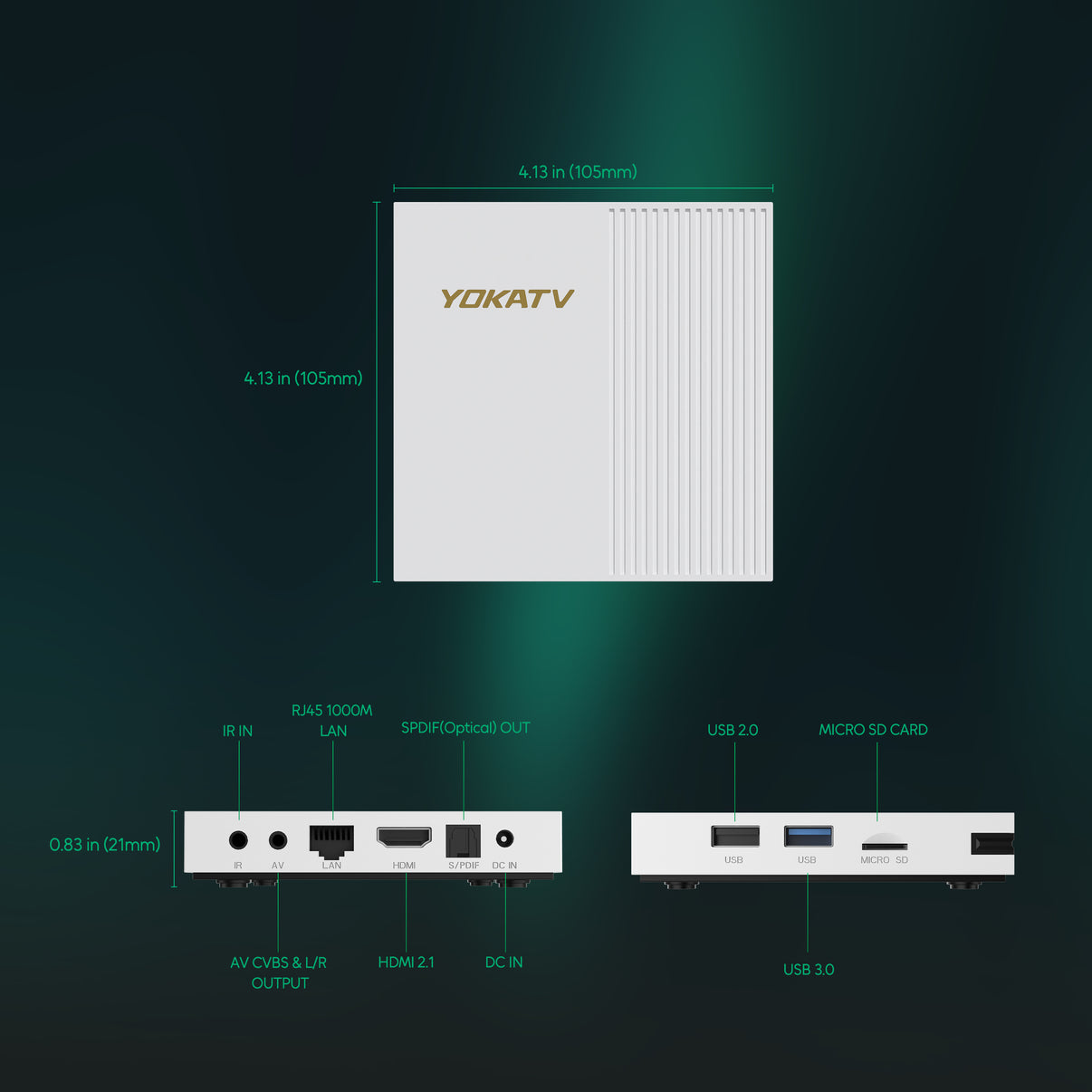 YOKATV IPx2 4K Streaming Android TV Box