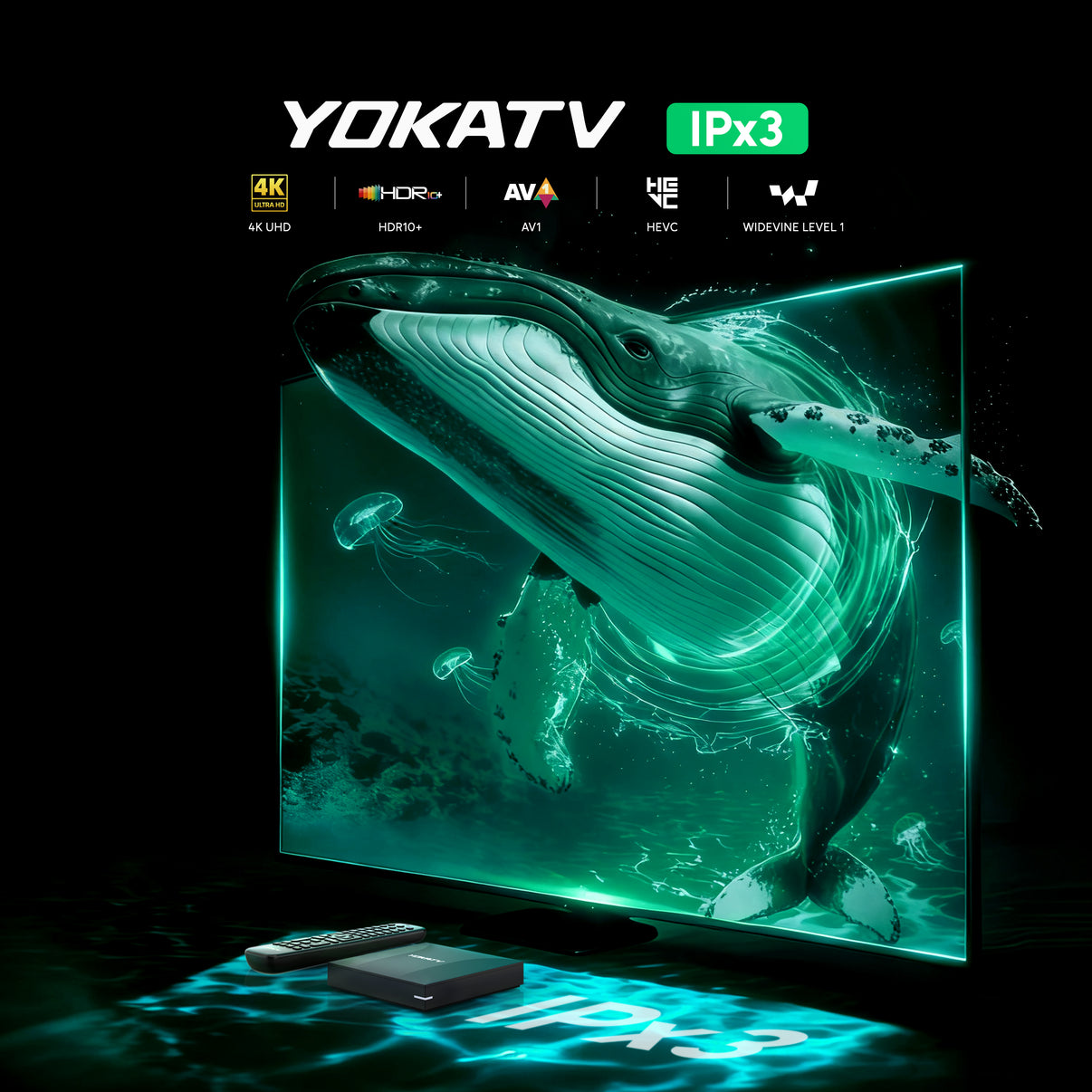 YOKATV IPx3 4K UHD Streaming Android TV Box
